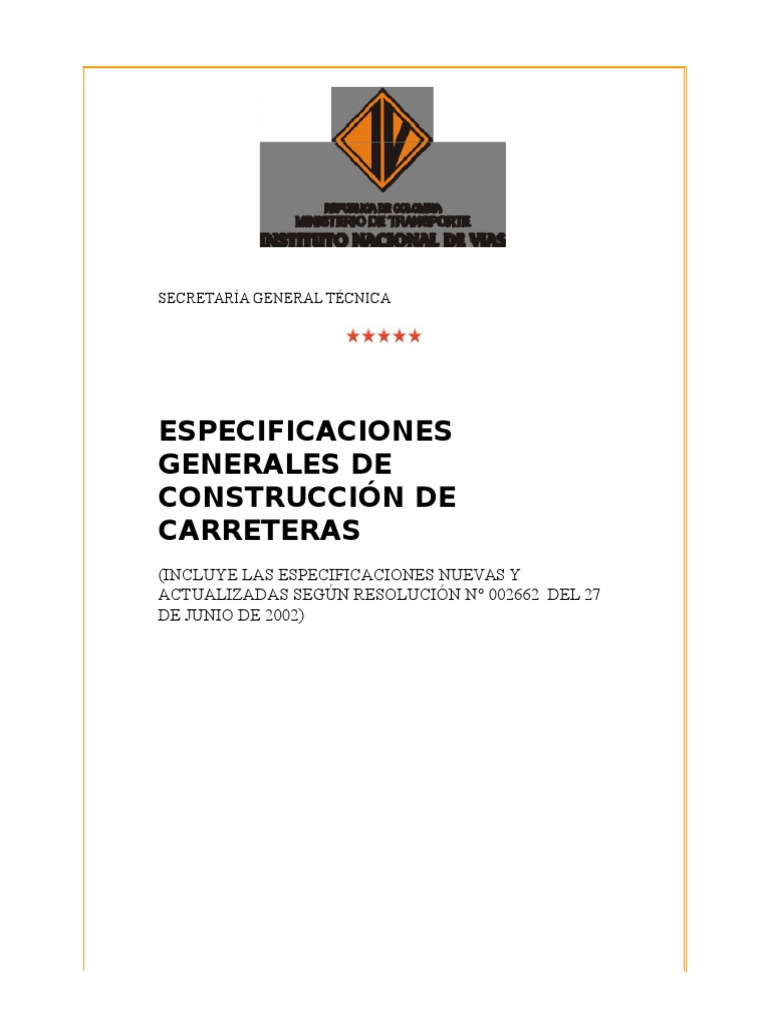 Especificaciones de Invias | PDF | Demolición | Calidad (comercial)