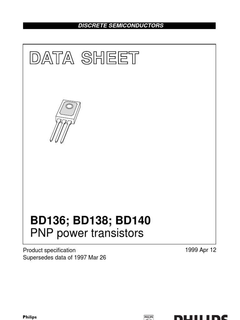 Data Sheet: BD136 BD138 BD140 | PDF | Bipolar Junction Transistor ...