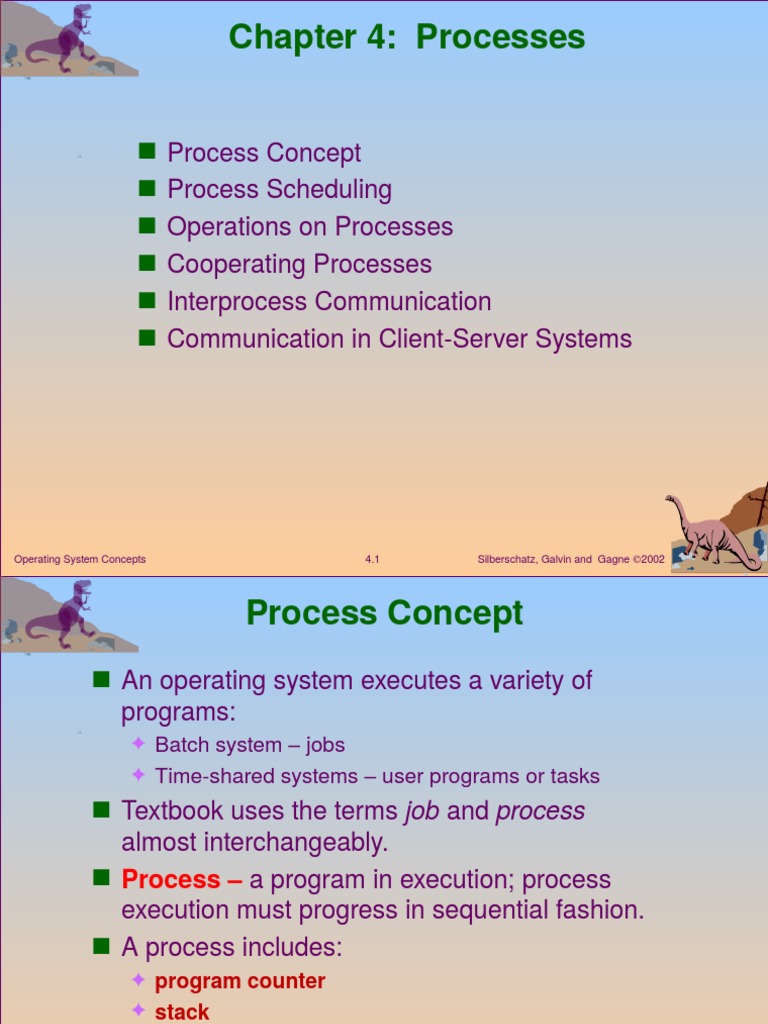 Process Concept Process Scheduling Operations On Processes Cooperating Processes Interprocess ...
