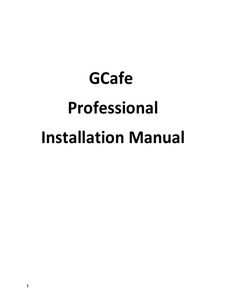 2012 12-19-21!48!21 GCafePro PH Installation Manual | PDF ...