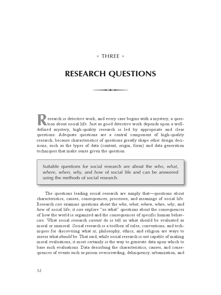 Research Questions | PDF | Identity (Social Science) | Social Research