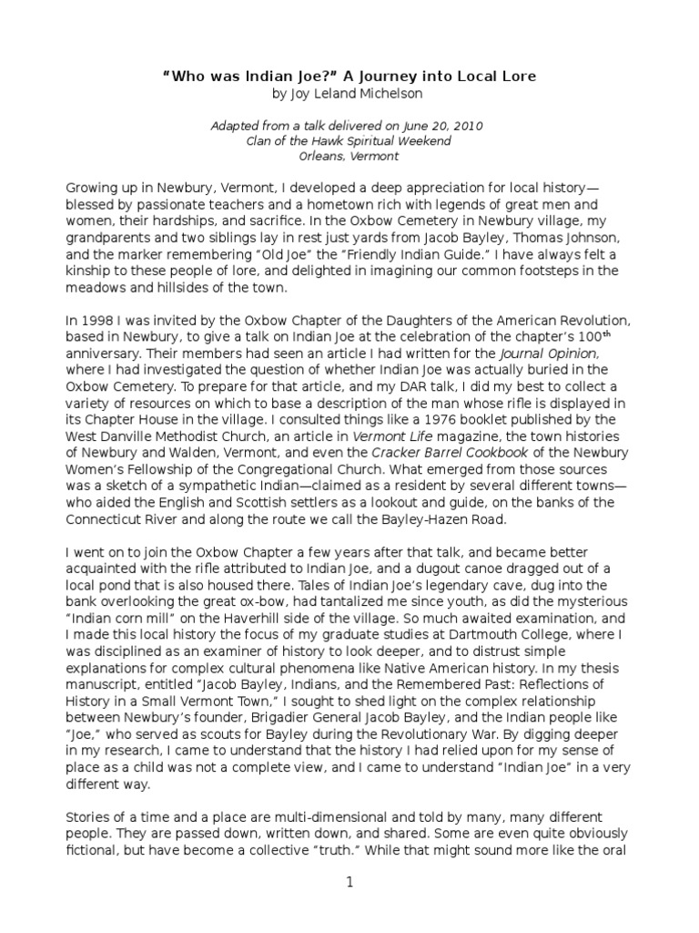 Who Was Indian Joe? | PDF | Native Americans In The United States ...