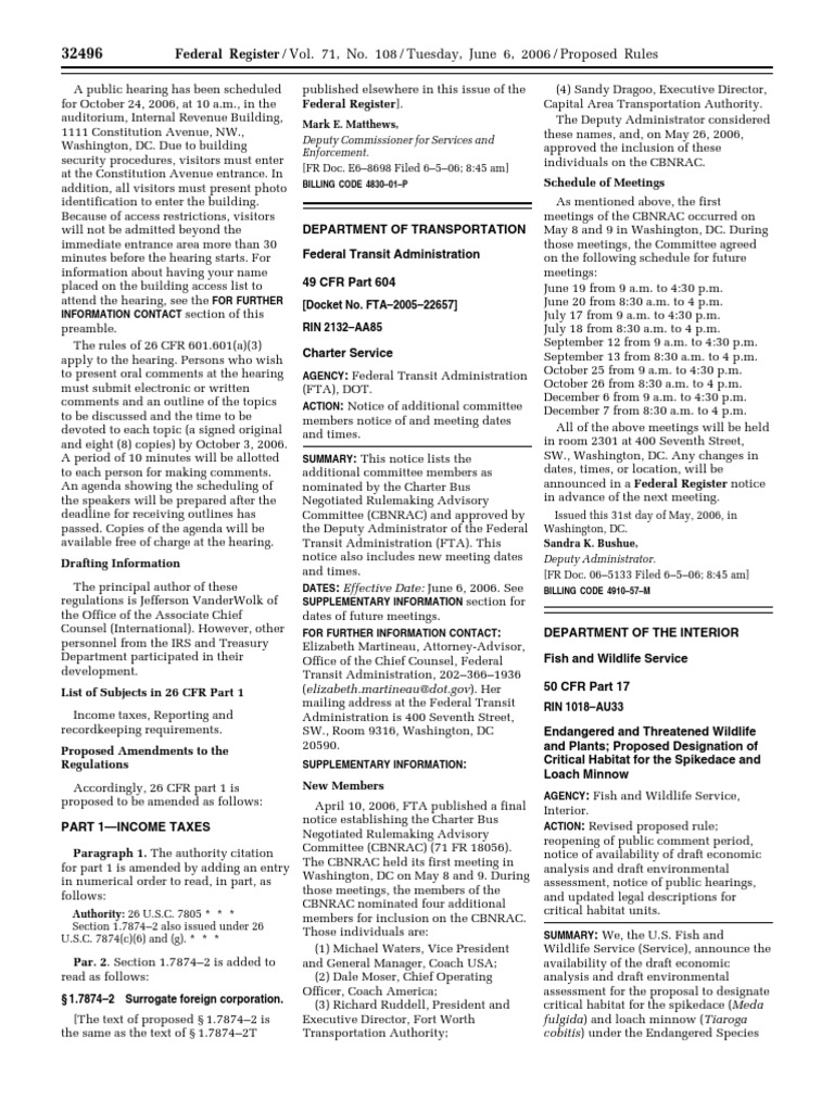 Proposed Rule: Endangered and Threatened Species: Critical Habitat ...