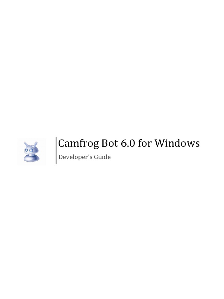 Camfrog Bot Developer's Guide | PDF | Xml | Pointer (Computer Programming)