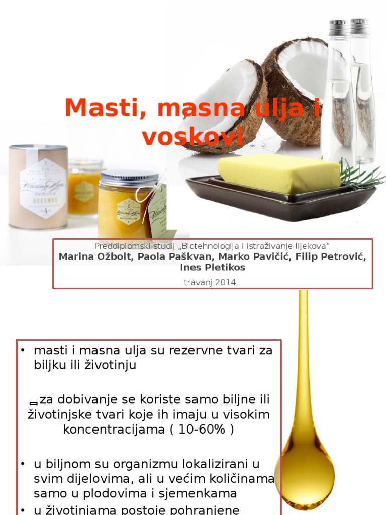 Masti, Masna Ulja I Voskovi | PDF