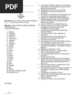 Principles of Design Quiz Questions | PDF | Composition (Visual Arts ...