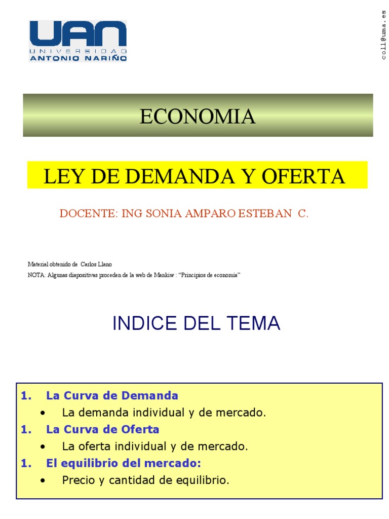 Unidad Demanda y Oferta | PDF | Oferta y demanda | Excedente económico