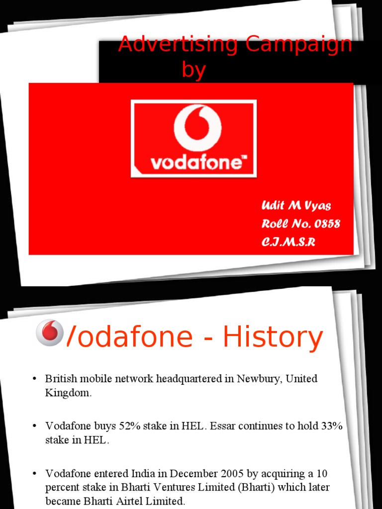Advertising Presentation - Vodafone ZooZoo | PDF | Promotion And ...
