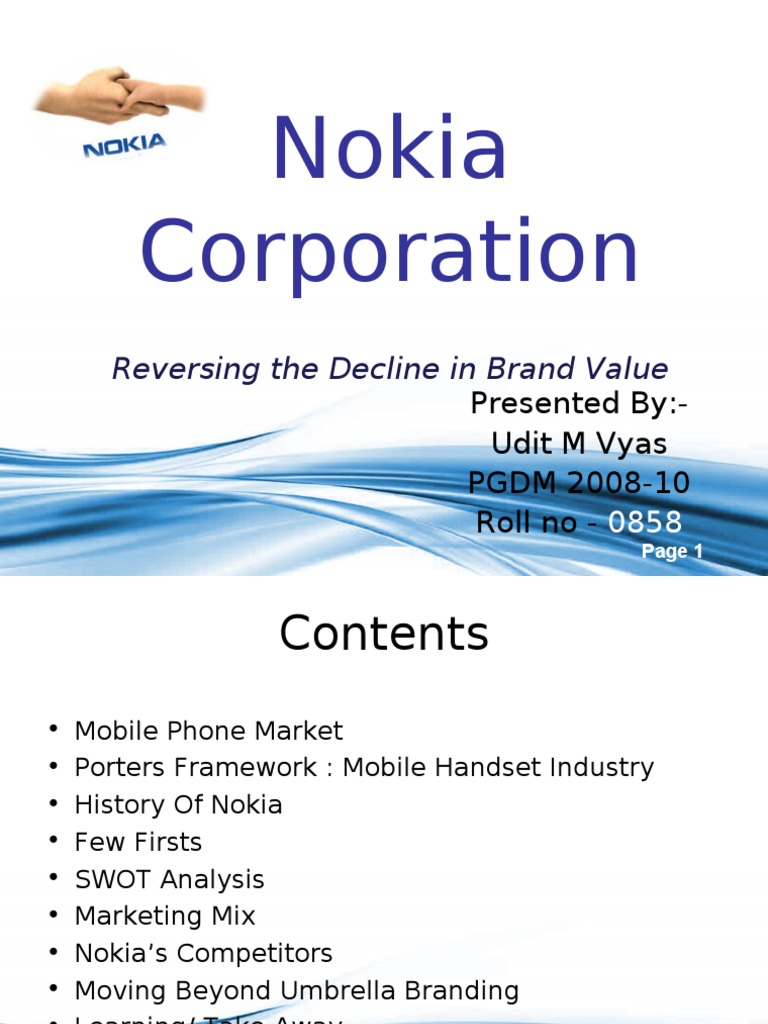 Presentation On Nokia Corp. | PDF | Nokia | Mobile Phones