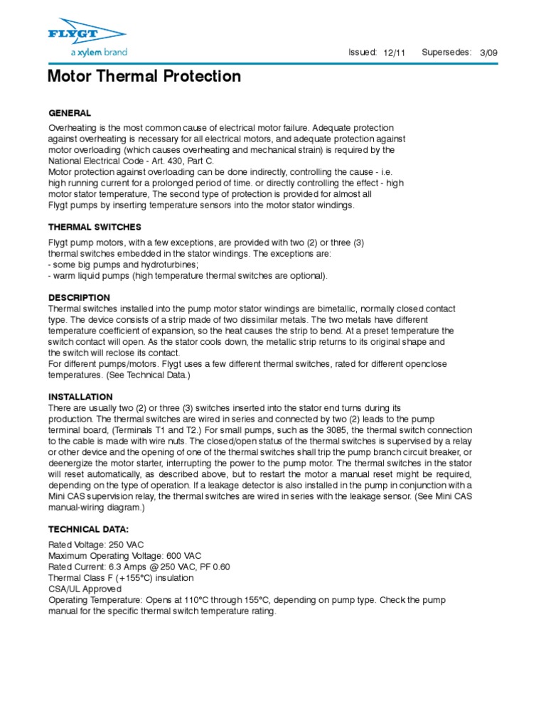 Motor Thermal Protection | PDF | Switch | Electrical Resistance And ...