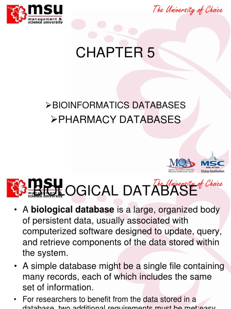 Pharmacy Databases | PDF | Bioinformatics | Computational Biology