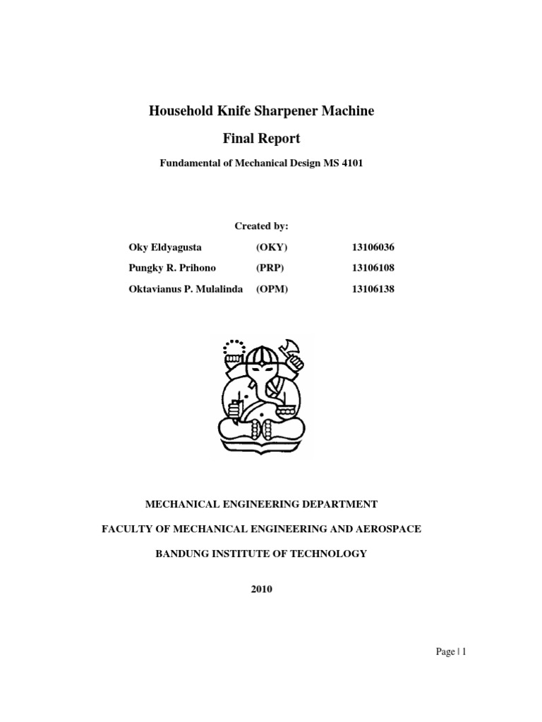 Final Report PUK - Household Mechanical Sharpener Machine - Oktavianus ...