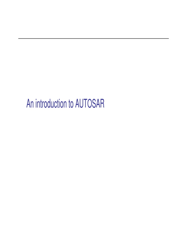 Autosar | PDF | Component Based Software Engineering | Client–Server Model