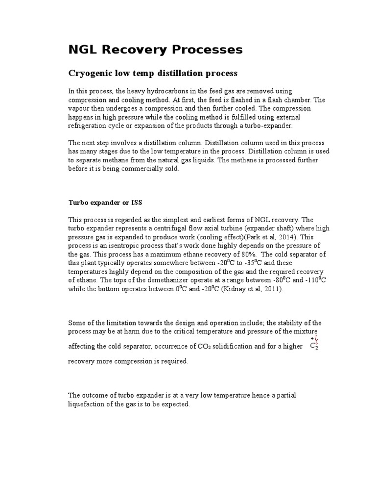 NGL Recovery: Recycle Split Vapor Process | PDF | Natural Gas ...