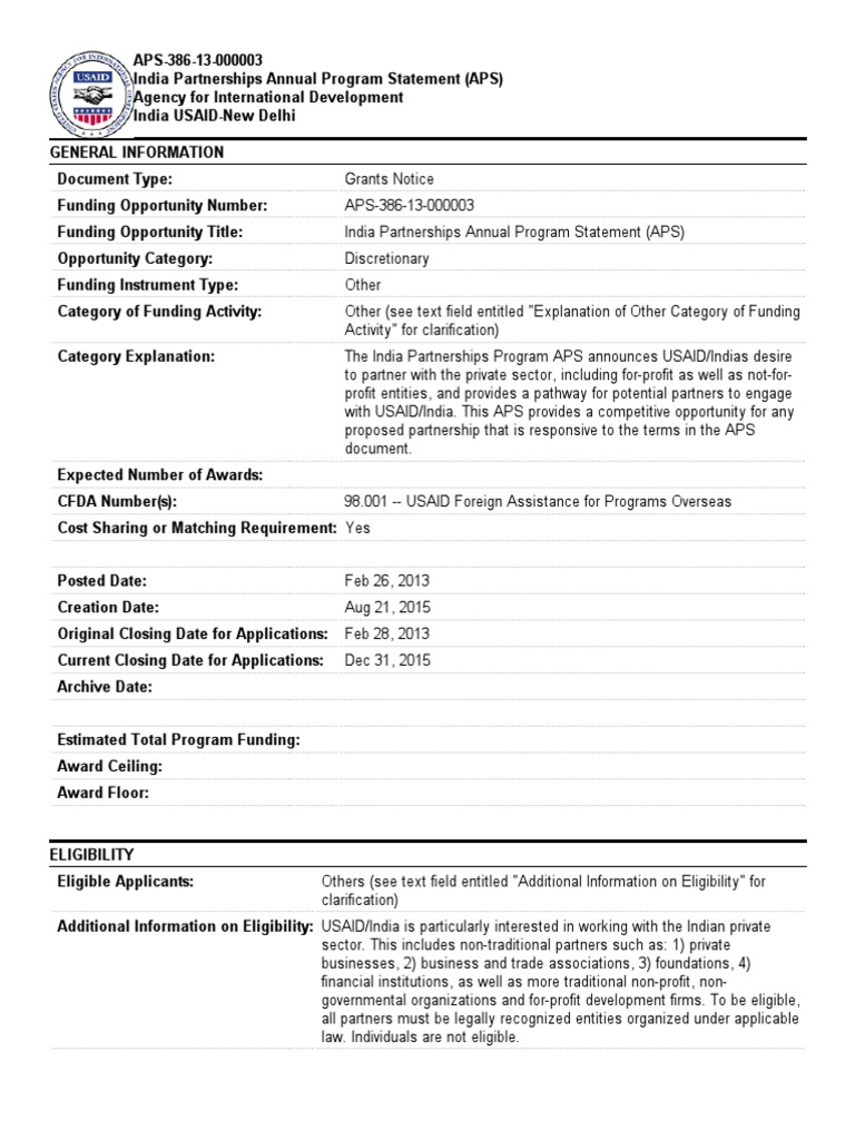 India Usaid | PDF | United States Agency For International Development ...