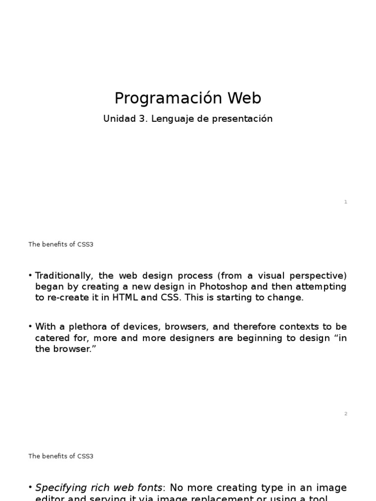 Uni 3 Lenguaje de Presentación | PDF | Cascading Style Sheets | Software