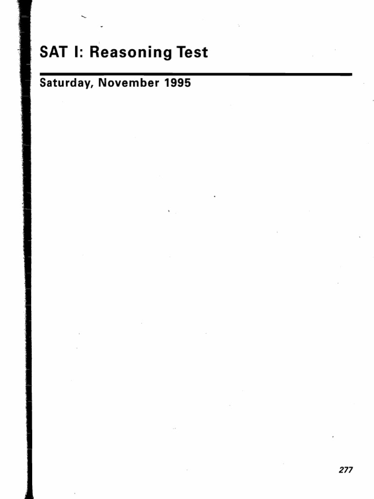 1995 SAT Test Booklet | PDF