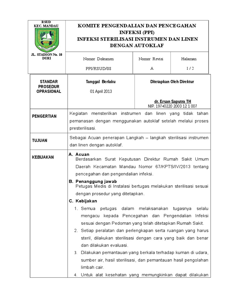 Sterilisasi Instrumen Dan Linen Dengan Autoklaf | PDF | Sains ...