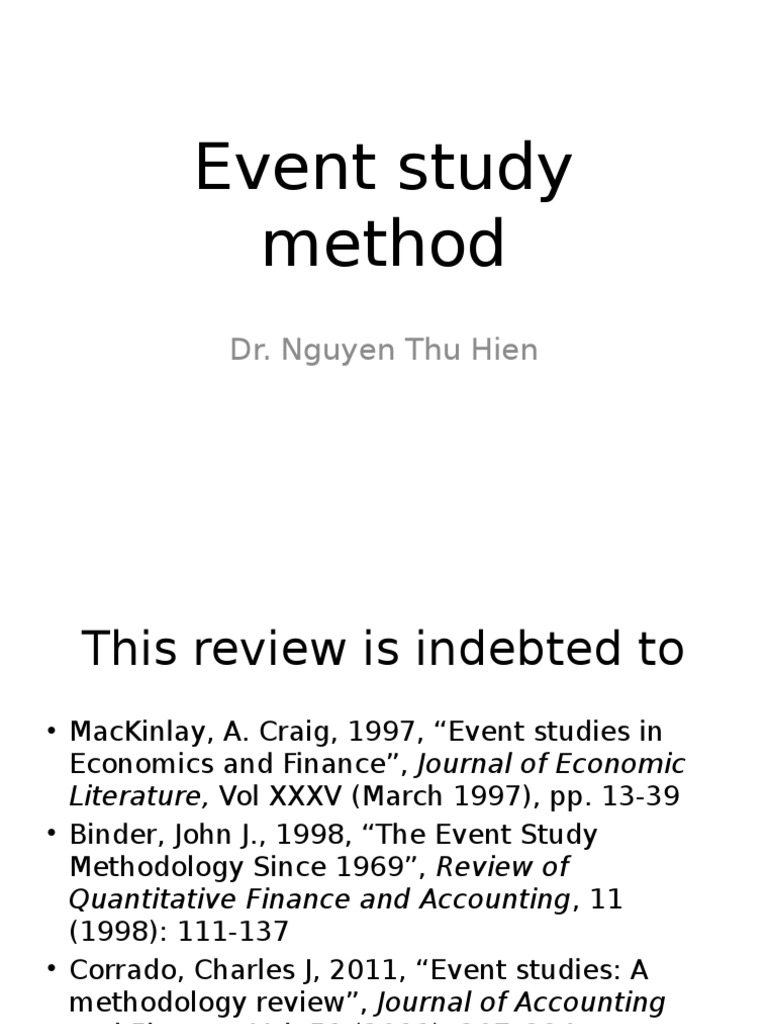 Event Study Method | PDF | Capital Asset Pricing Model | Estimation Theory