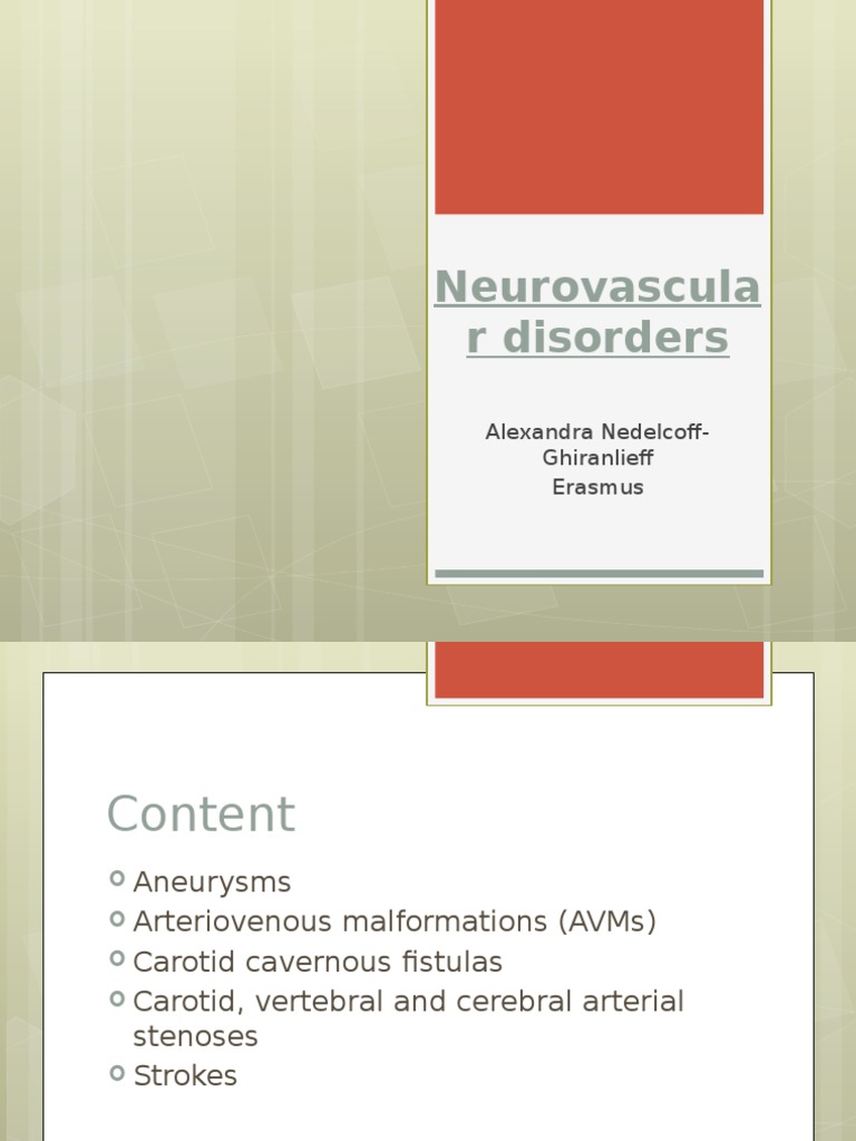Neurovascular Disorders | PDF | Stroke | Angiology