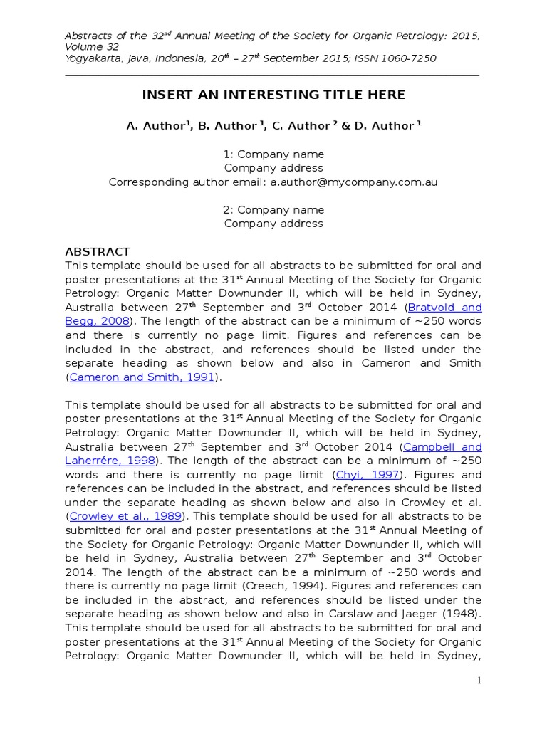 32nd Annual Meeting Abstracts 2015 | PDF | Fossil Fuels | Geology