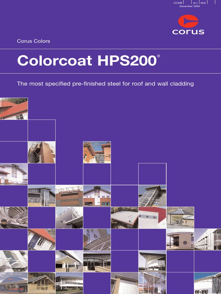 Colorcoat Hps200 Brochure | PDF | Ultraviolet | Galvanization