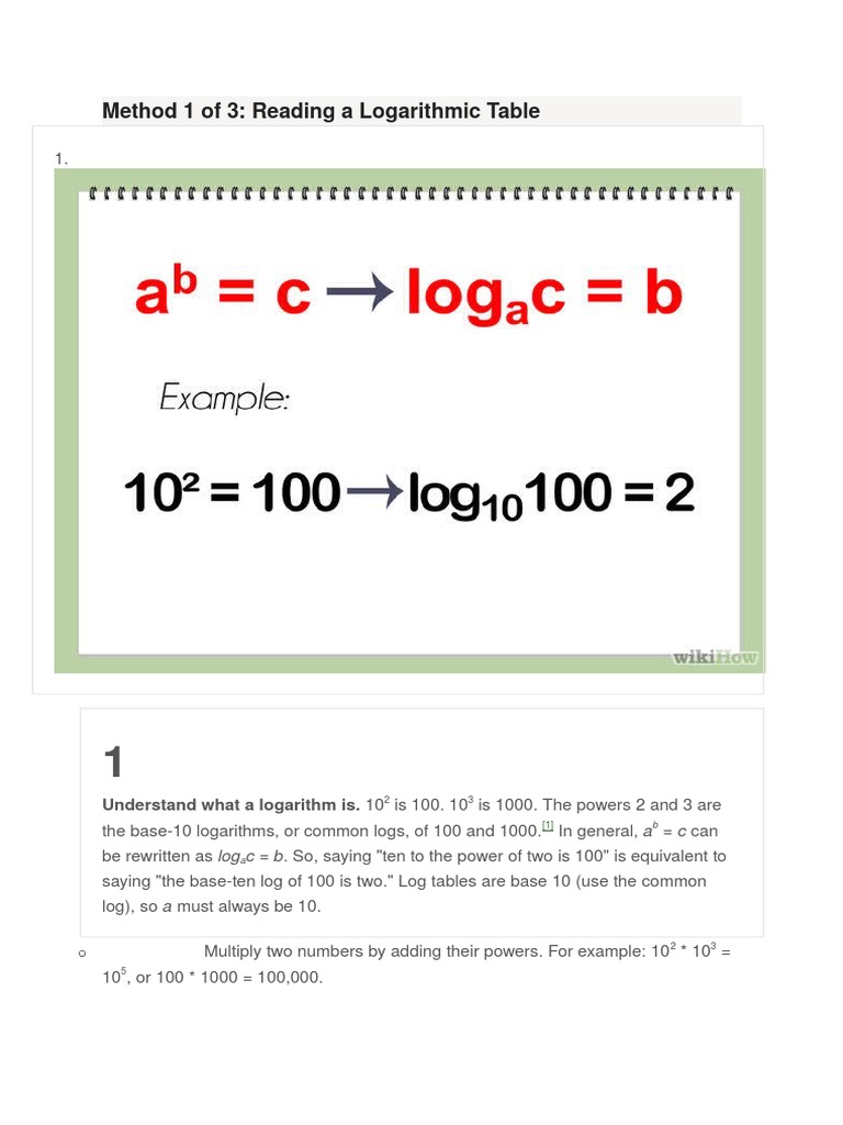 How To Calculate Log and Antilog | PDF | Logarithm | Elementary Mathematics
