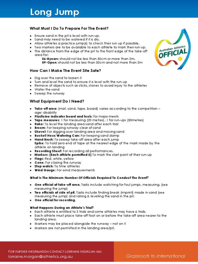 Long Jump | PDF | Sports | Athletics