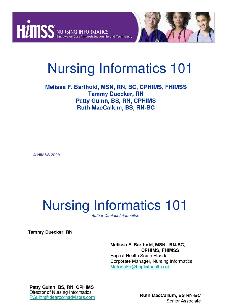 Nursing Informatics 101 | PDF | Health Informatics | Informatics