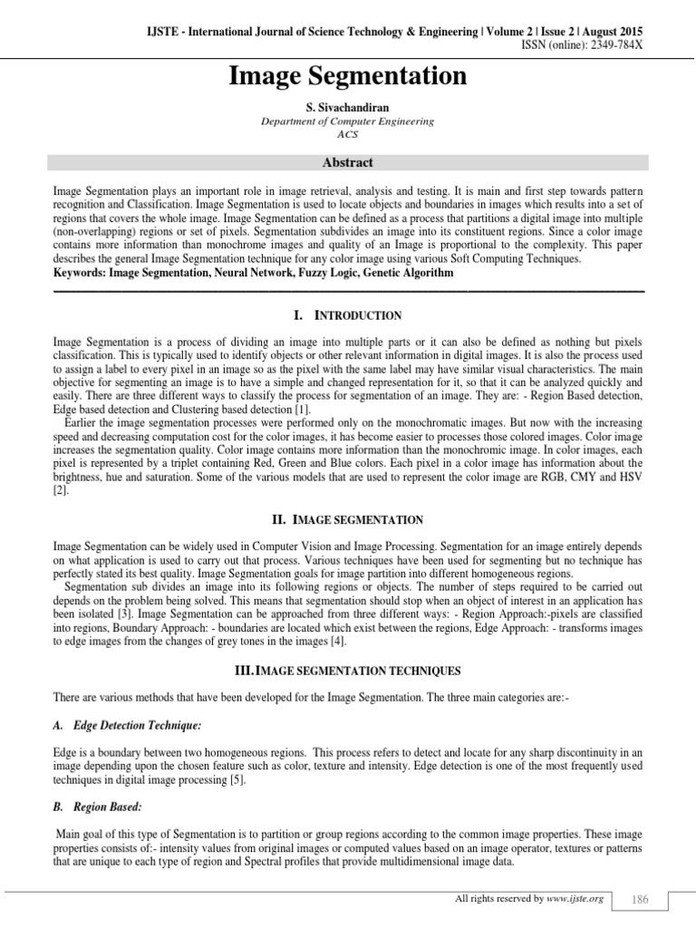 Image Segmentation: Department of Computer Engineering ACS | PDF | Image Segmentation | Cluster ...