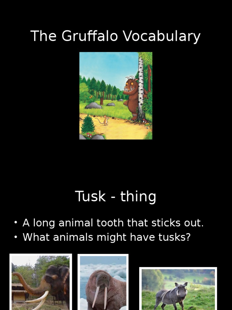 Gruffalo Vocabulary: Animal Features | PDF | Language Arts & Discipline ...