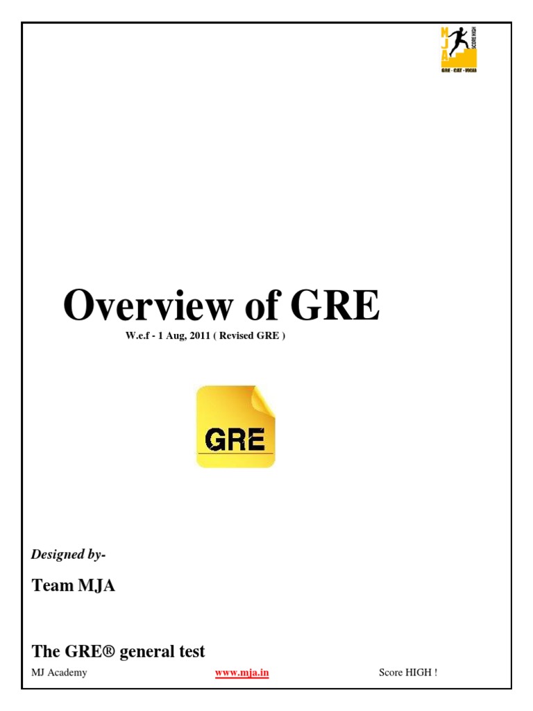 GRE Exam Structure - New by MJA | PDF