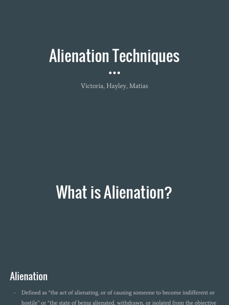 Alienation Techniques | PDF