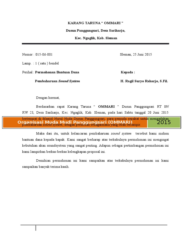 Proposal Sound System Baru | PDF