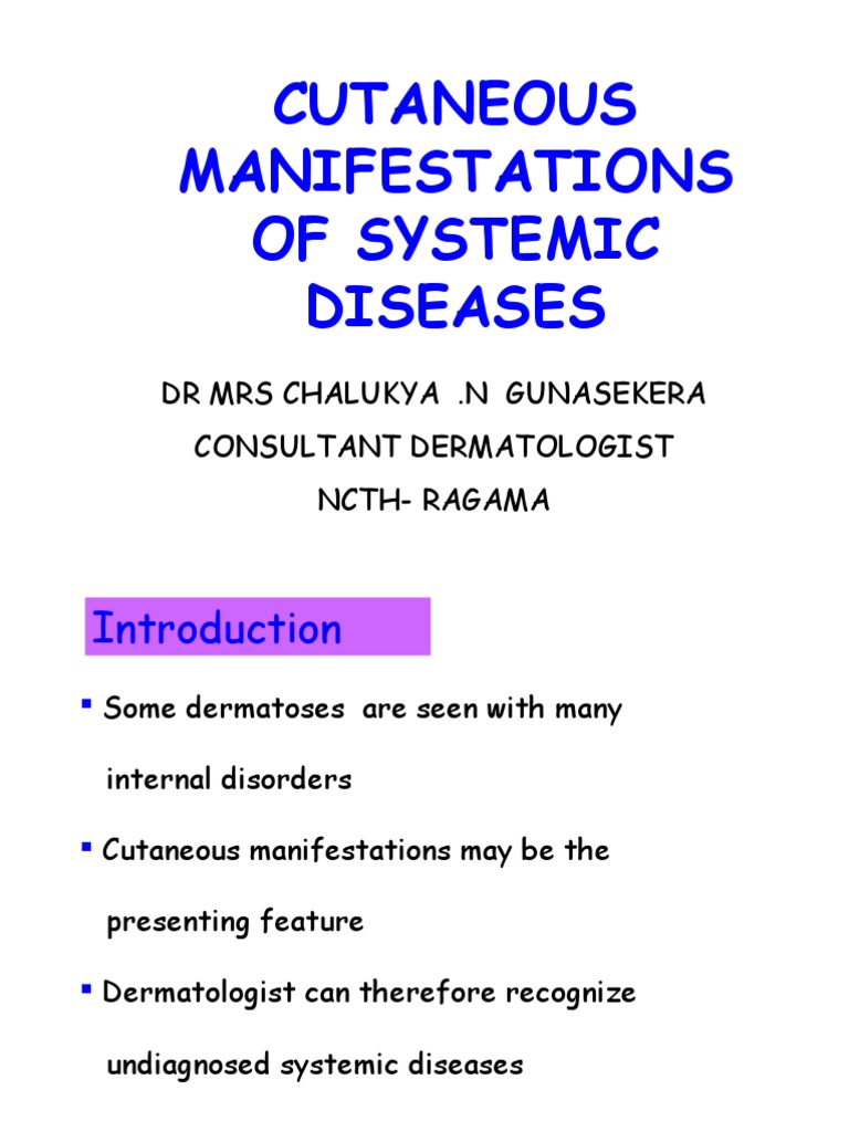 09.cutaneous Manifestations of Systemic Diseases | PDF | Systemic Lupus ...