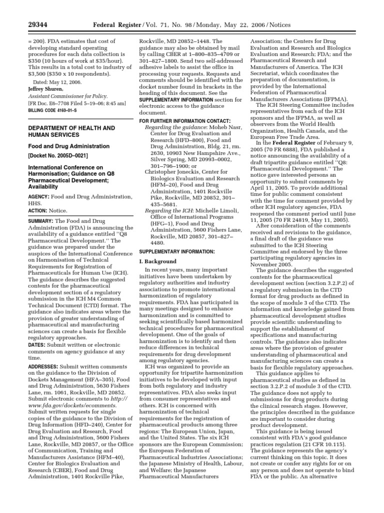 Notice: Reports and Guidance Documents Availability, Etc ... Notice: Reports and Guidance Documents Availability, Etc ...
