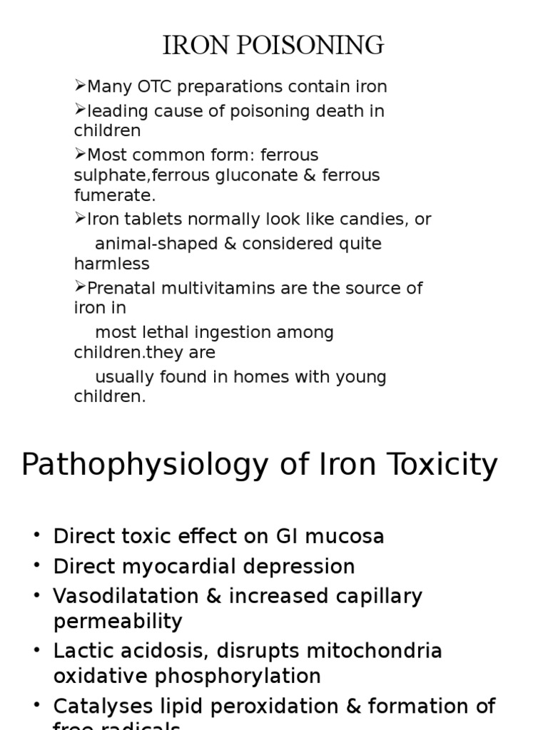 Iron Poisoning | PDF | Iron | Shock (Circulatory)