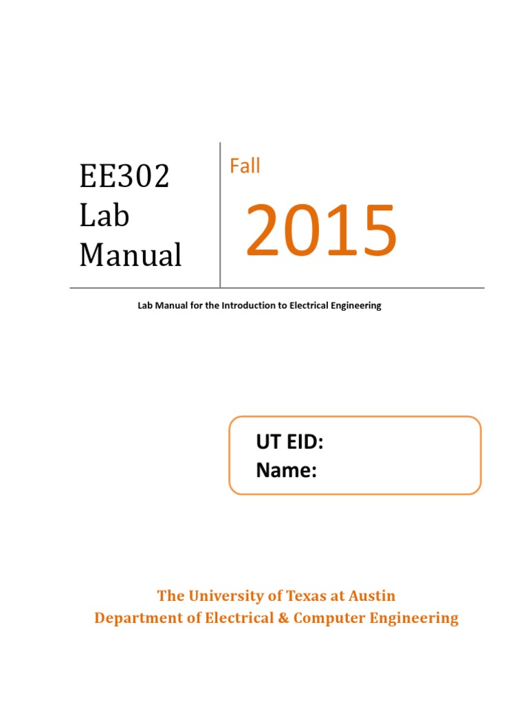 EE302 Lab Manual Fall 2015 | PDF | Diode | Equalization (Audio)