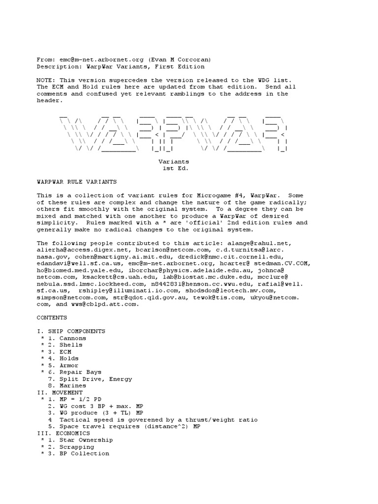 WarpWar Variants | PDF | Cannon | Shell (Projectile)