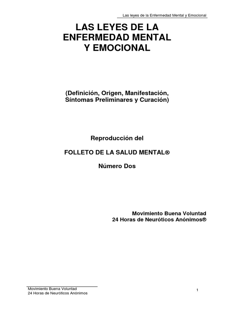 Las Leyes De La Enfermedad Mental Y Emocional Pdf