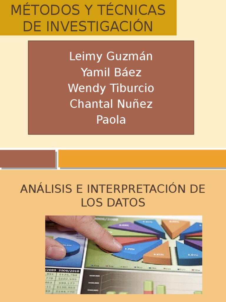 Análisis, Presentación E Interpretación de Los Datos | Dispersión ...