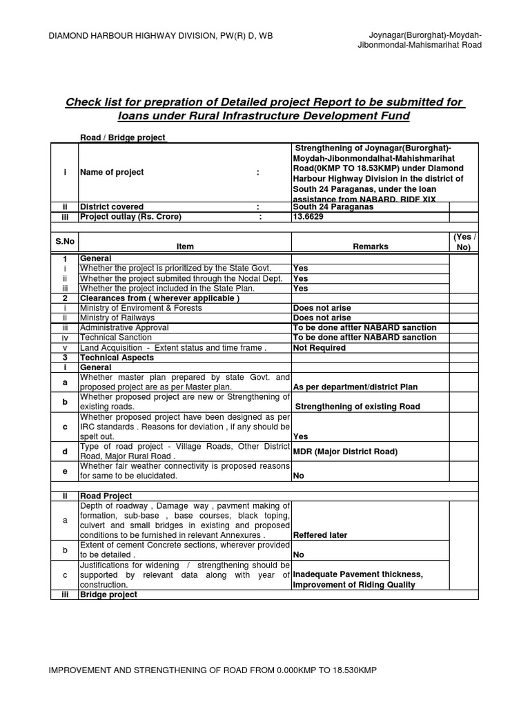 Detailed Project Report | PDF | Asphalt | Road Surface