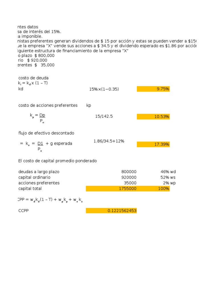 Ejercicio Resuelto CCPP | PDF