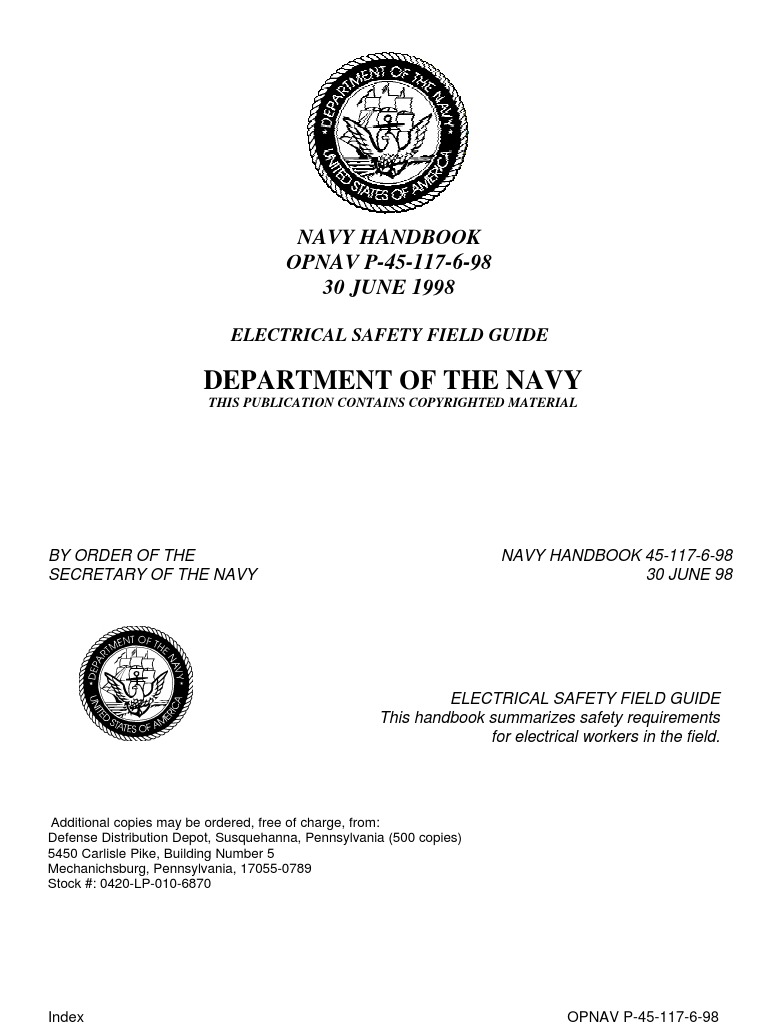 Department of The Navy: Navy Handbook OPNAV P-45-117-6-98 30 JUNE 1998 ...