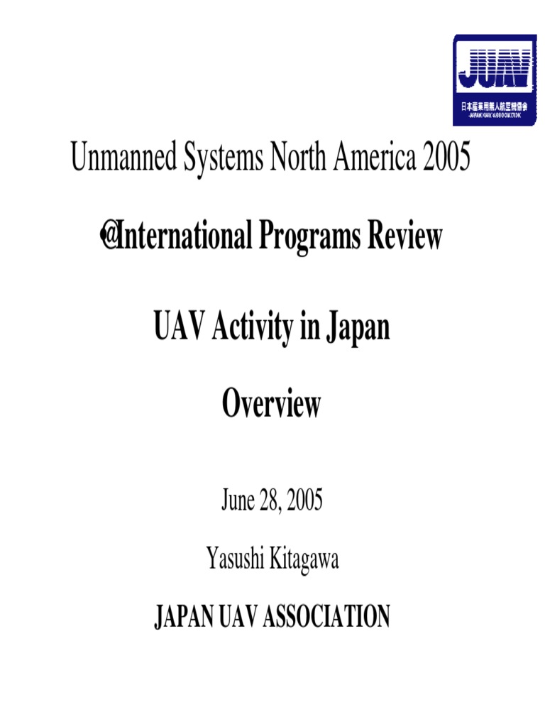 Japan UAV Activity Overview 2005 | PDF | Unmanned Aerial Vehicle | Vehicles