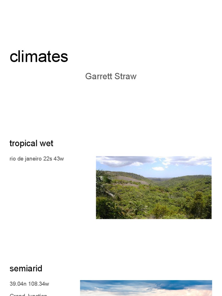 Climate Types and Locations Guide | PDF | Travel | Science & Mathematics