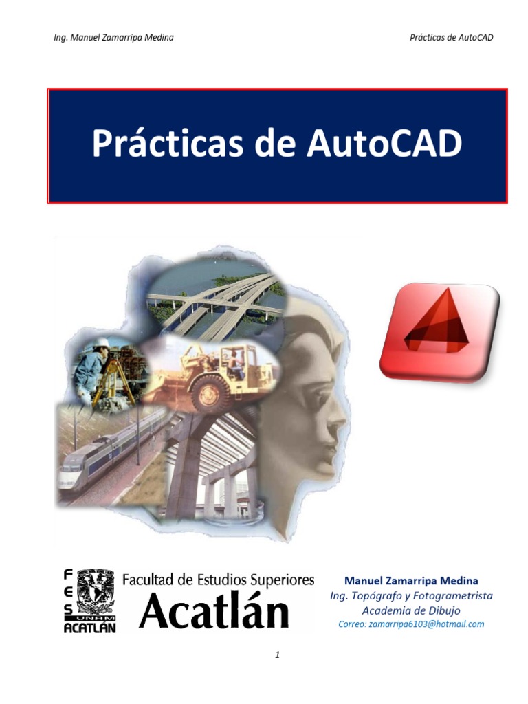 Practicas de Autocad 2016-1 | PDF | Longitud | Dibujo