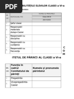 TABEL Elevi Serviciu | PDF