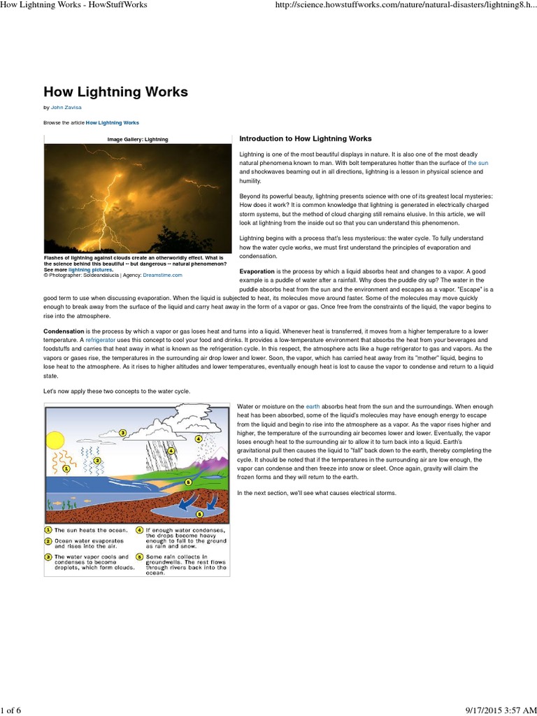 How Lightning Works - HowStuffWorks PDF | PDF | Lightning | Thunder