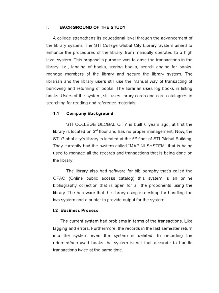 background of the study | Software Development Process | Librarian